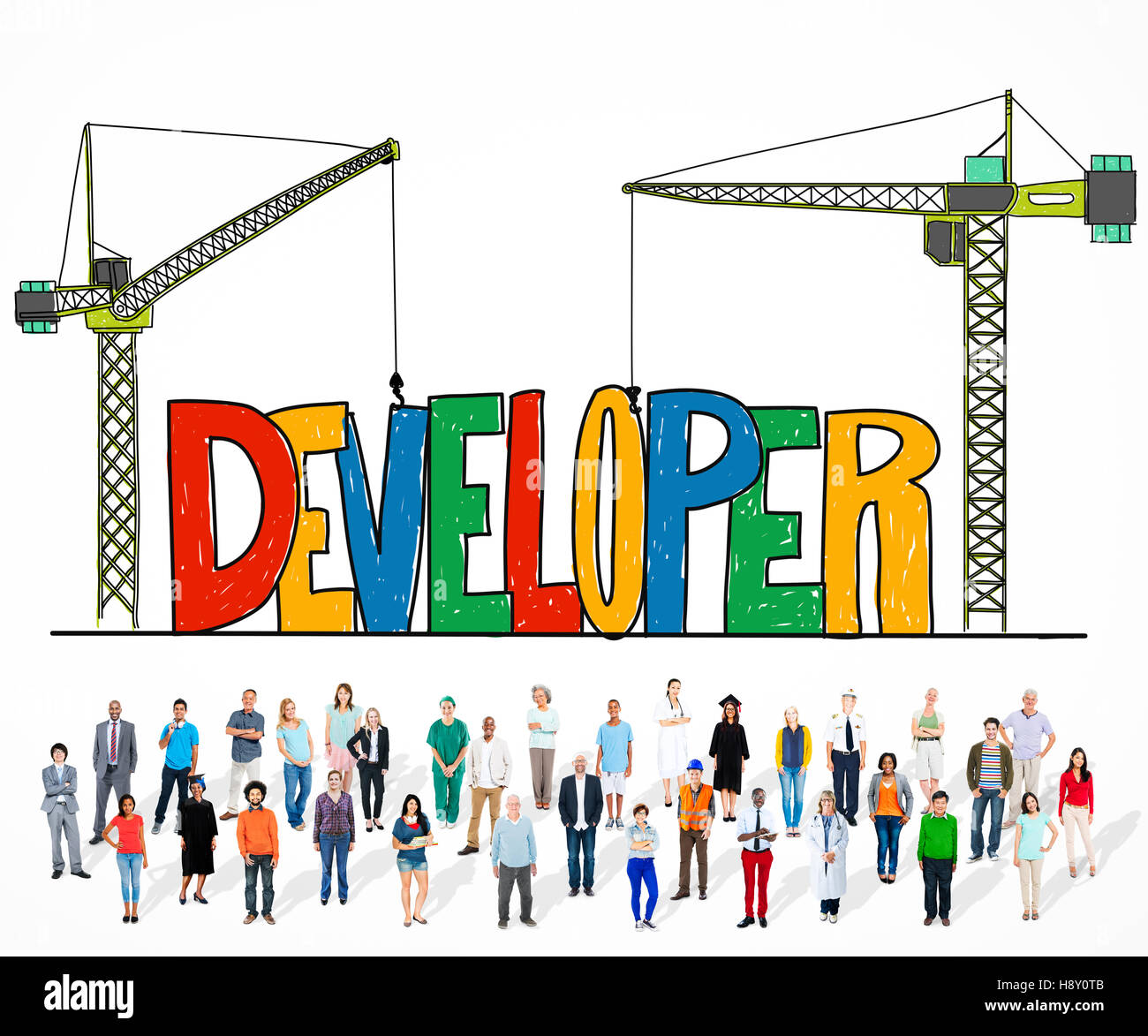 Developer Development Improve Skill Mangement Concept Stock Photo - Alamy