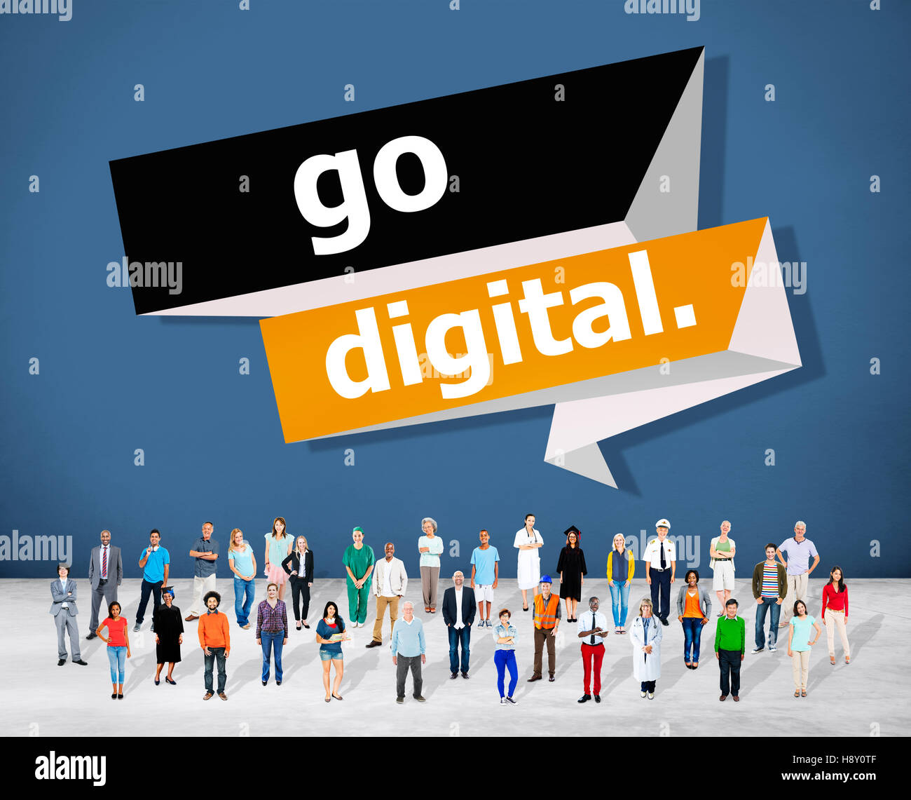 Go Digital Modern Latest Technology Upgrade Concept Stock Photo - Alamy