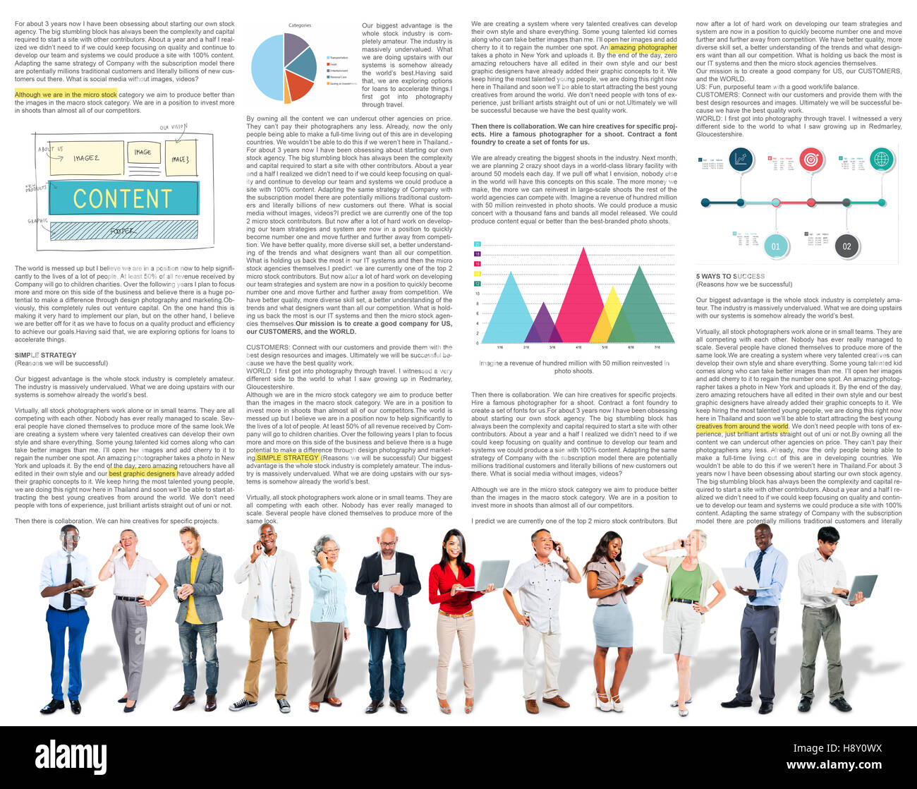 Article Business Information Vision Concept Stock Photo - Alamy