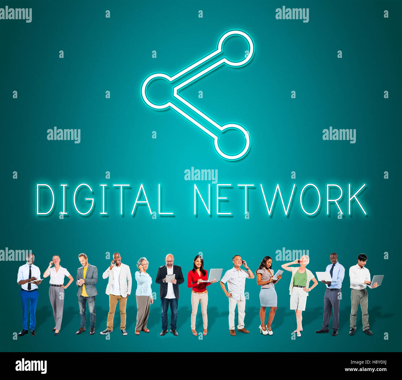 Communication Connection Digital Graphic Concept Stock Photo - Alamy