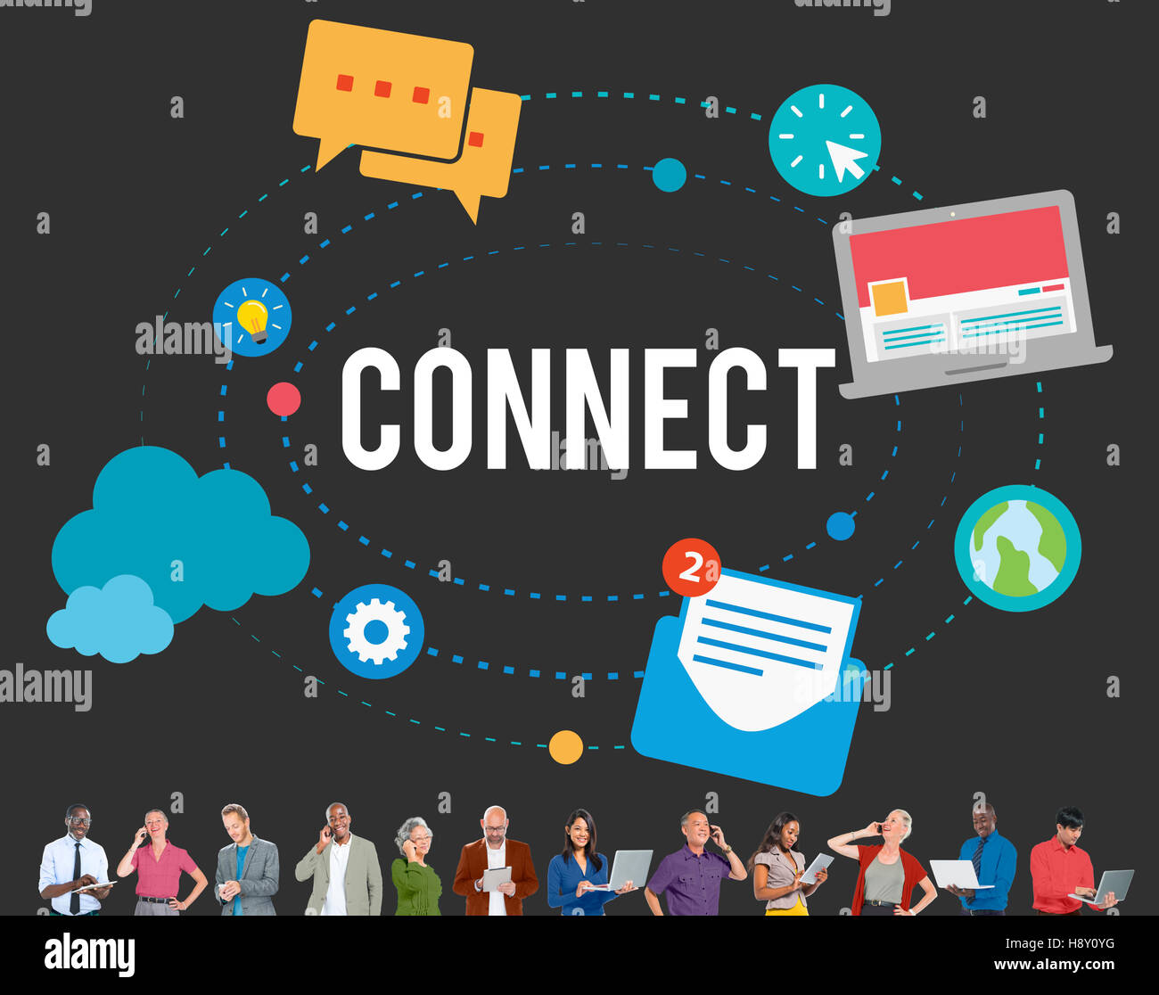 Connect Connection Networking Communication Concept Stock Photo - Alamy