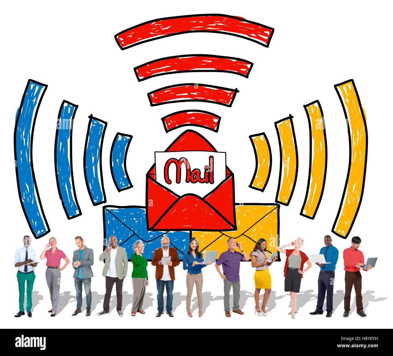 Email Message Inbox Letter Communication Concept Stock Photo - Alamy