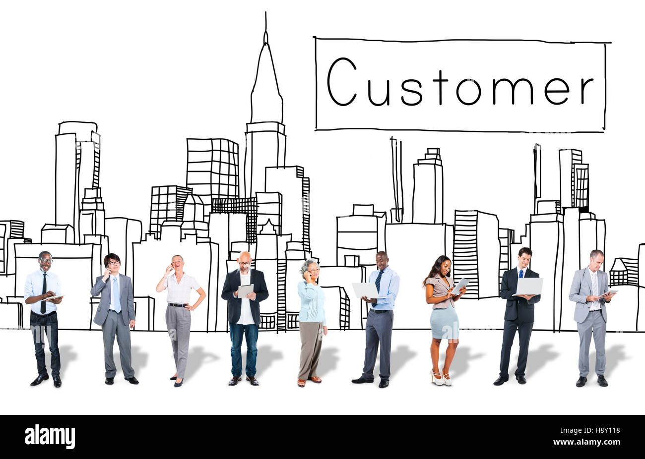 Customer Consumer Business Marketing City Concept Stock Photo - Alamy