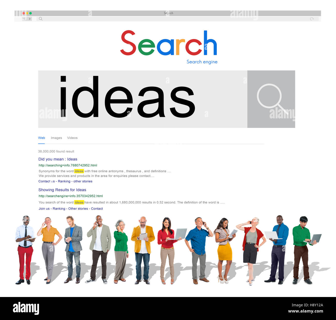 Search Ideas Creative Technology Connection Concept Stock Photo - Alamy