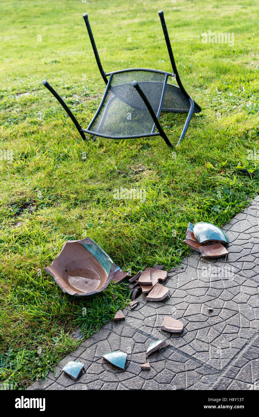 Blown over chair hi-res stock photography and images - Alamy