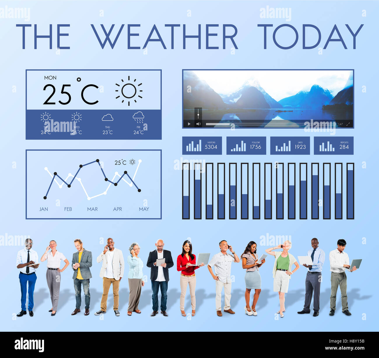 Weather Condition News Report Climate Forecasting Meteorology ...