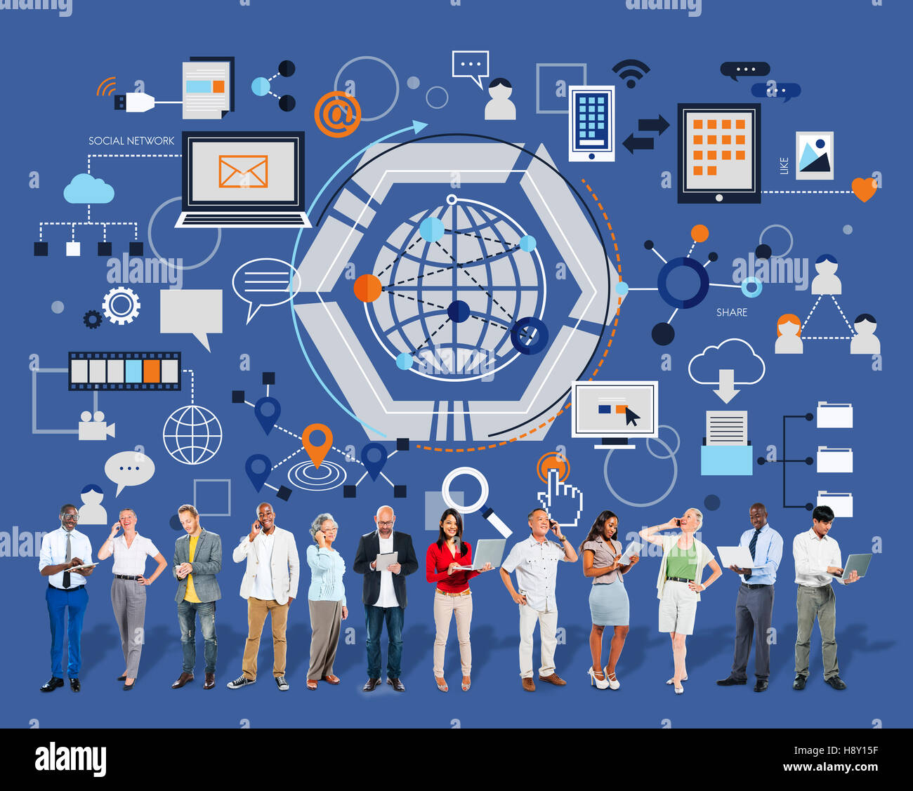 Connecting Connection Computer Digital Data Concept Stock Photo - Alamy