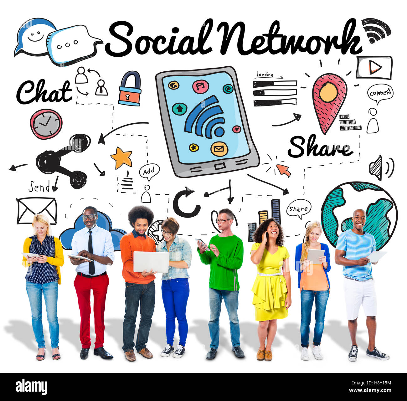 Social Network Online Sharing Connection Concept Stock Photo - Alamy Social Network Online Sharing Connection Concept Stock Photo - Alamy