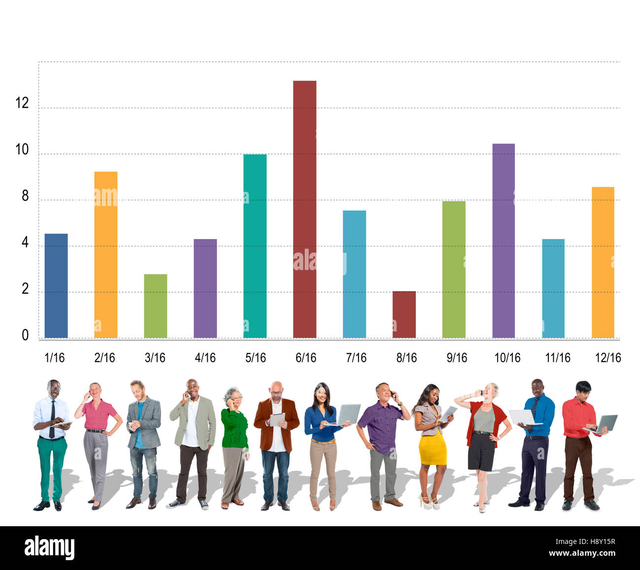 Analysis Analytics Bar graph Data Information Concept Stock Photo - Alamy