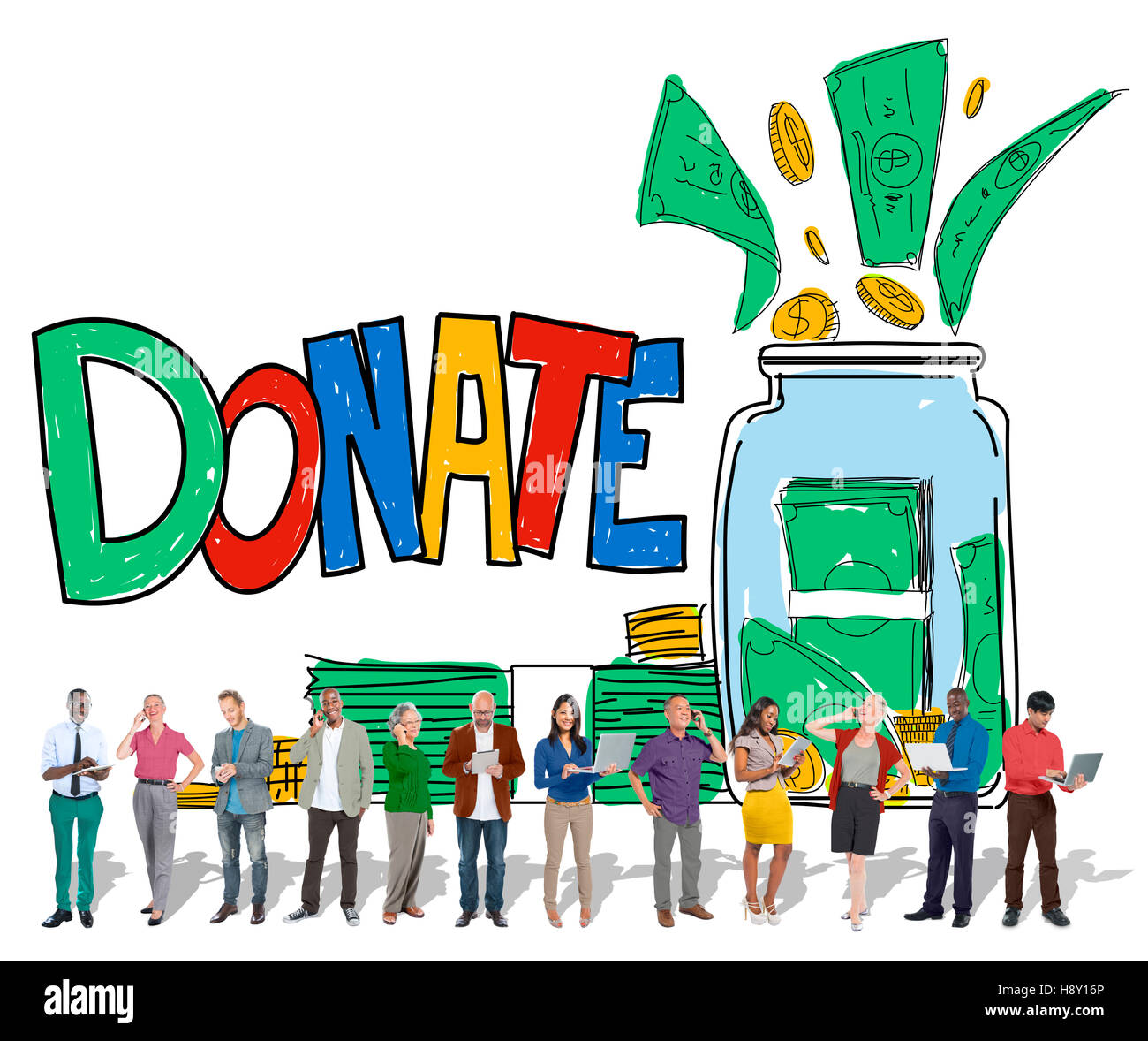 Donate Give Help Support Assistance Concept Stock Photo - Alamy