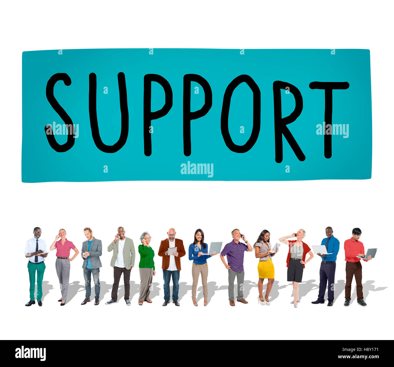 Support Assistance Aid Community Motivation Team Concept Stock Photo ...
