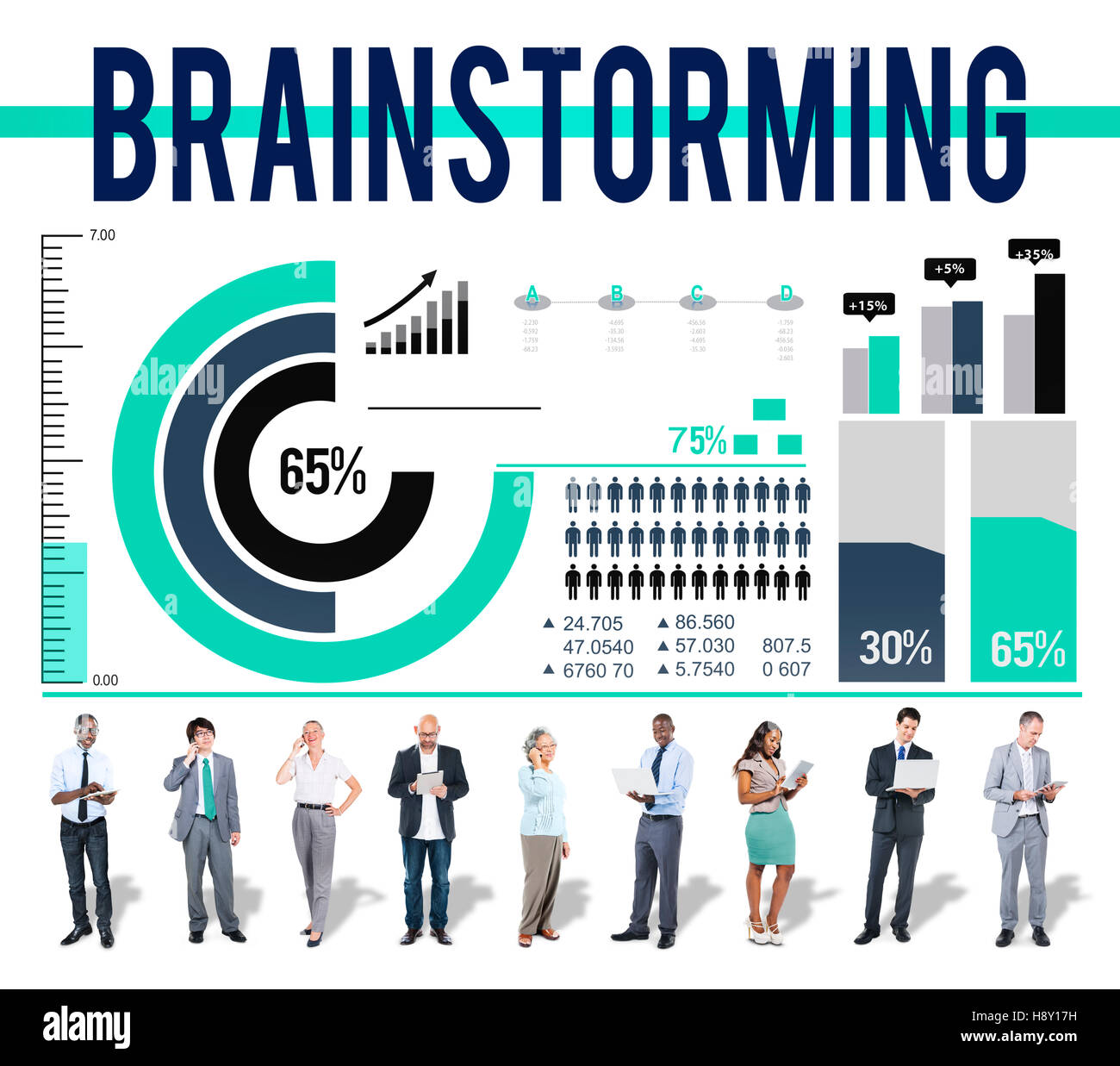 Brainstorming Brainstorm Sharing Thinking Analysis Concept Stock Photo ...