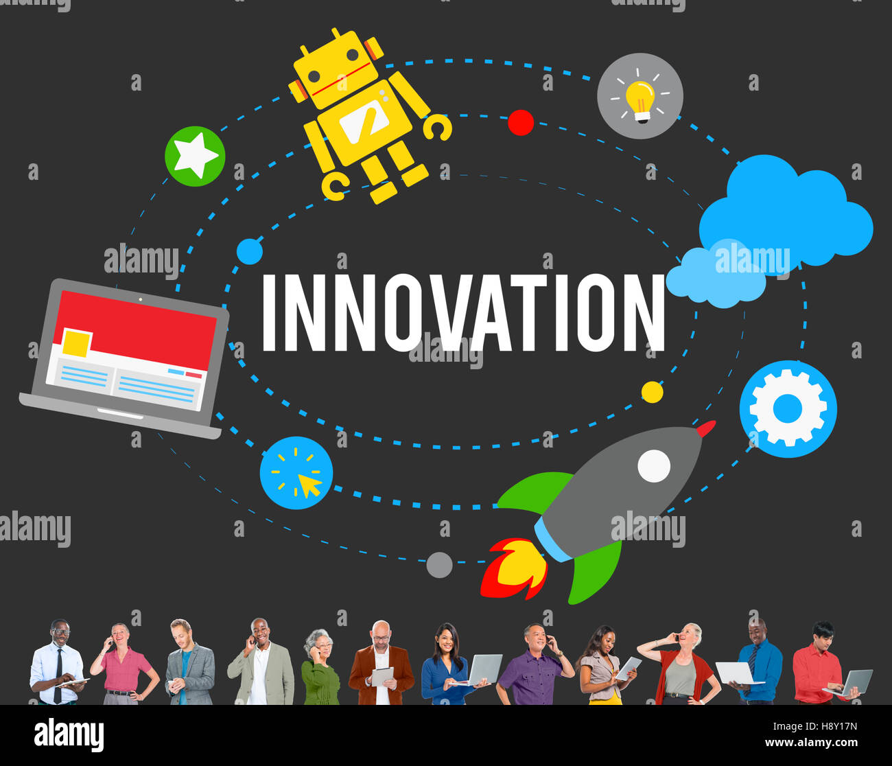 Innovation Plan Planning Ideas Launch Start Up Success Concept Stock ...