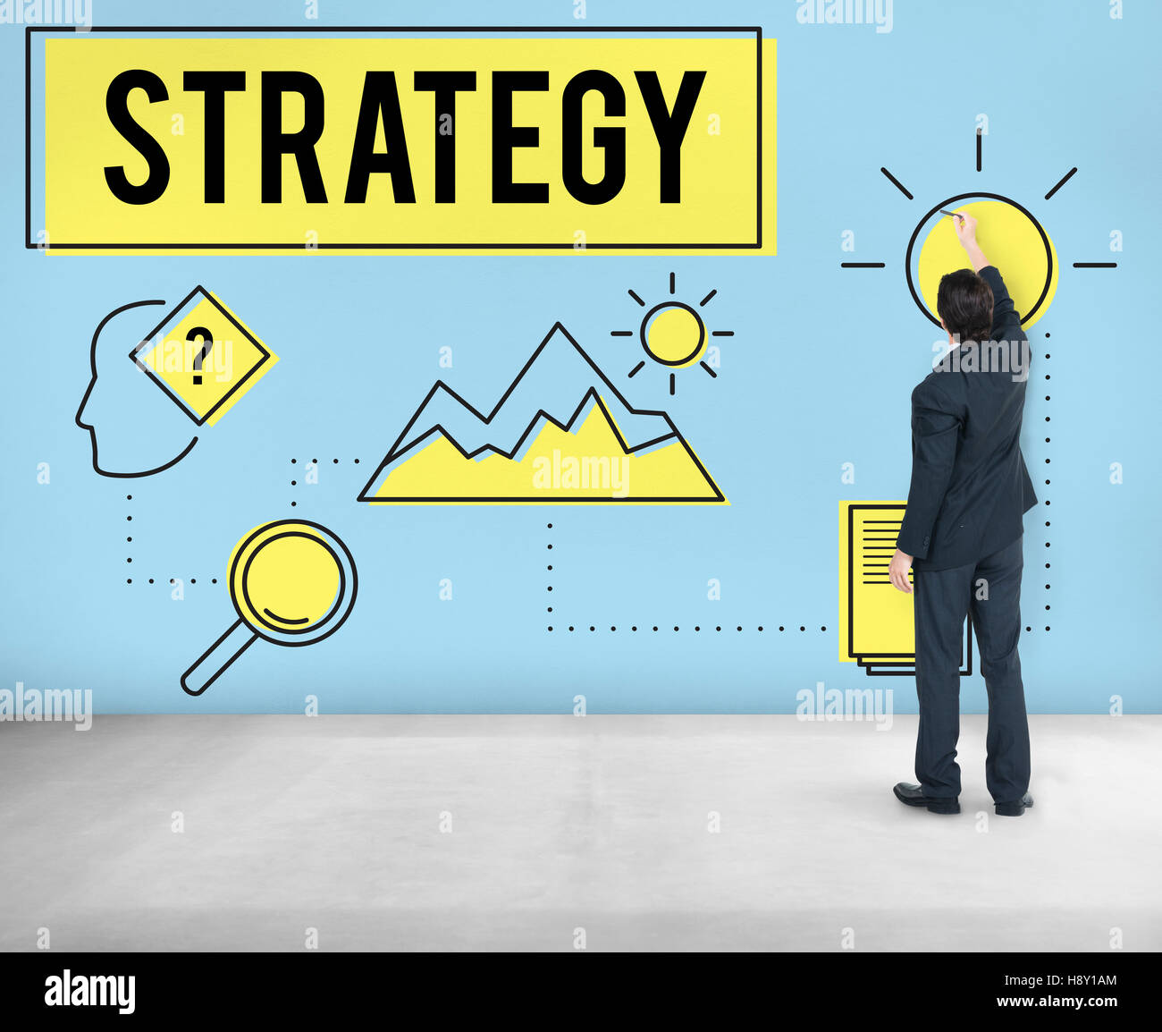 Strategy Innovation Solution Objective Idea Concept Stock Photo - Alamy