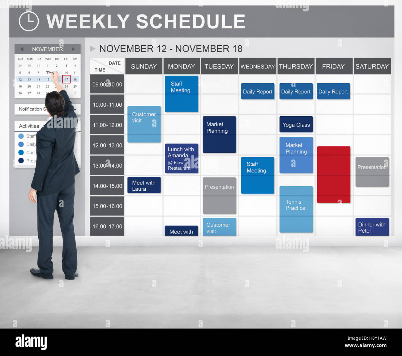Weekly Schedule To Do List Appointment Concept Stock Photo - Alamy