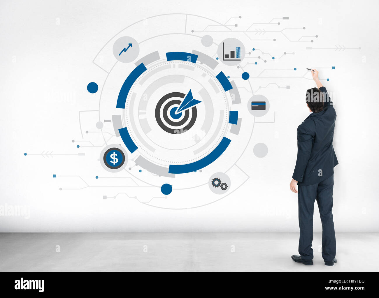 Digital Hud Target Symbol Graphics Concept Stock Photo - Alamy