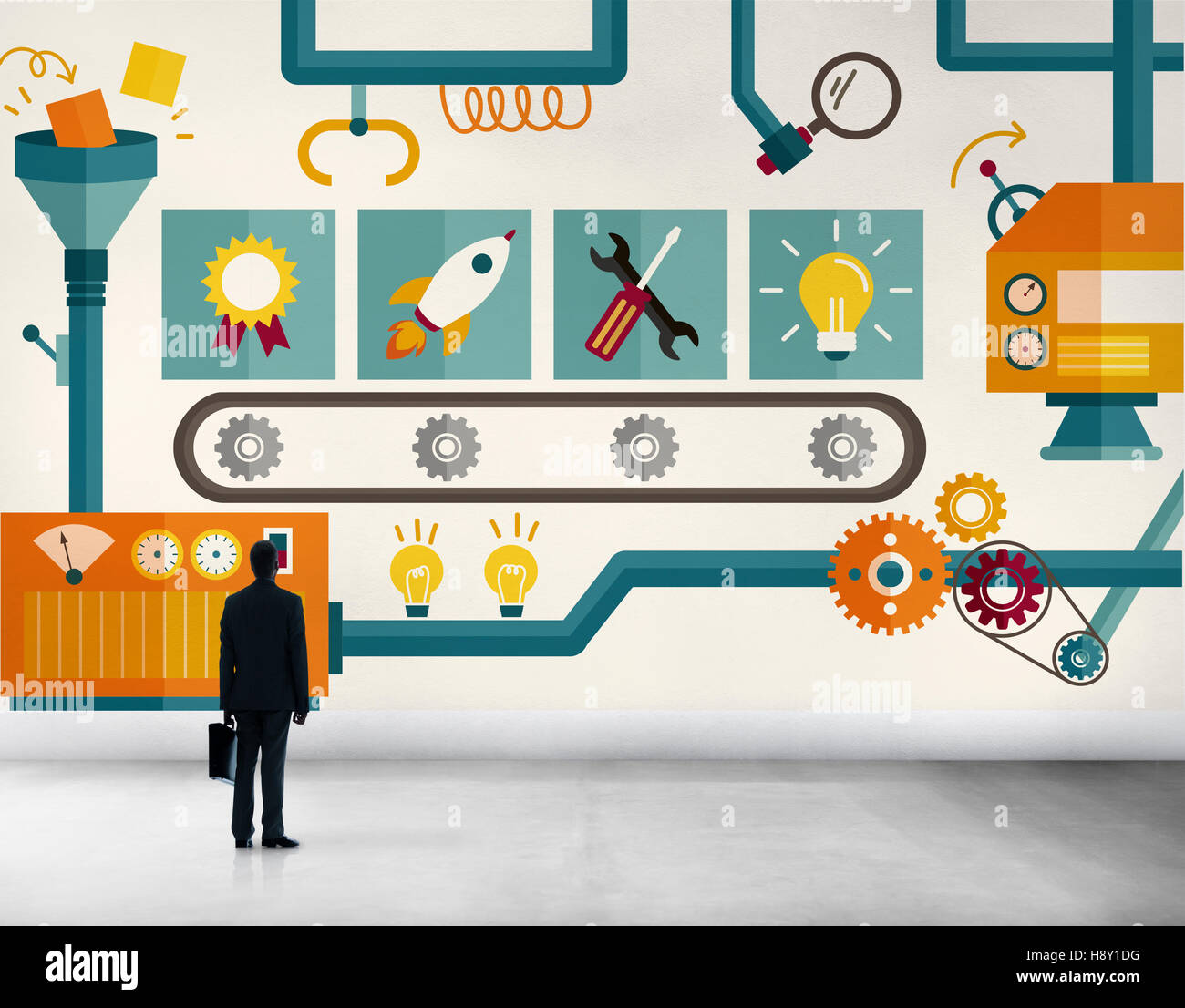 Automation Processing Industry Machinery Concept Stock Photo - Alamy