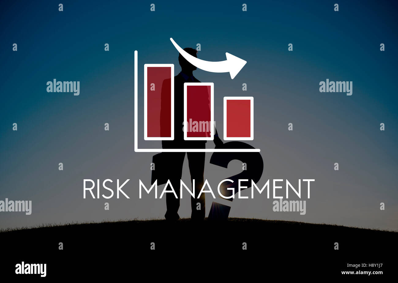 Risk Management Diagram Graph Arrow Concept Stock Photo - Alamy