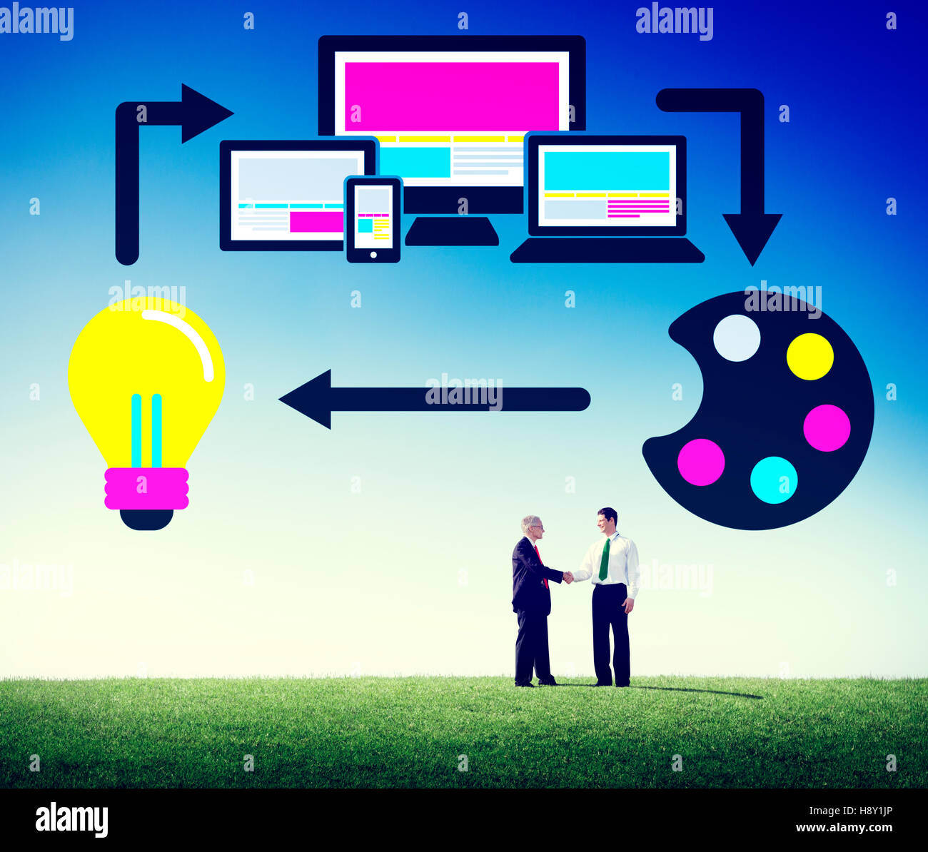 Web Design Online Technology Layout Design Concept Stock Photo - Alamy
