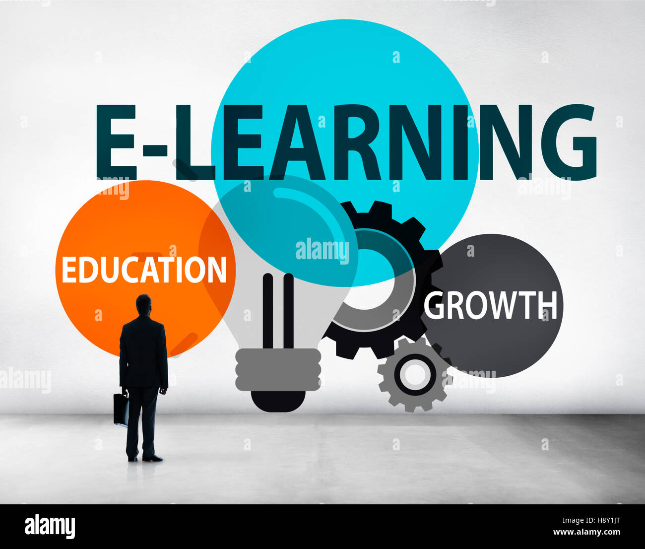 E-learning Education Growth Knowledge Information Concept Stock Photo ...
