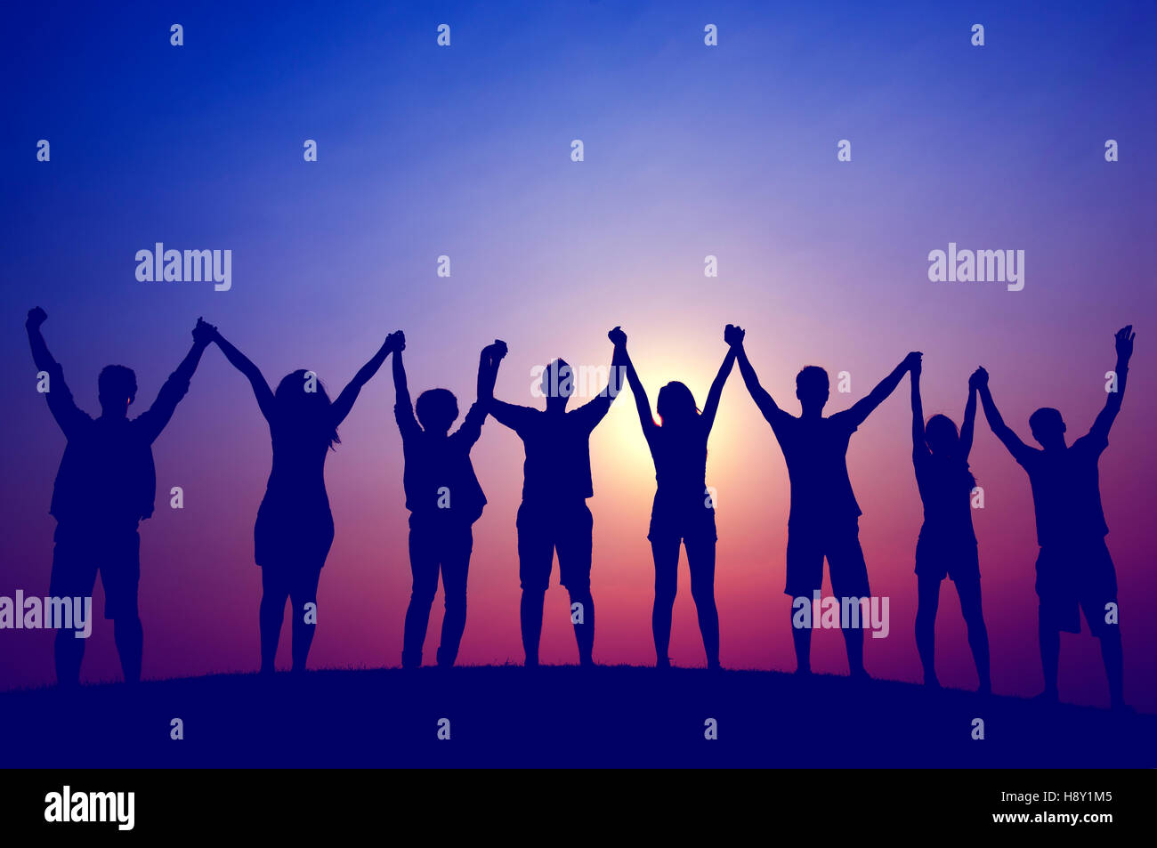 Teamwork Team Support Friend Friendship Cheerful Concept Stock Photo ...