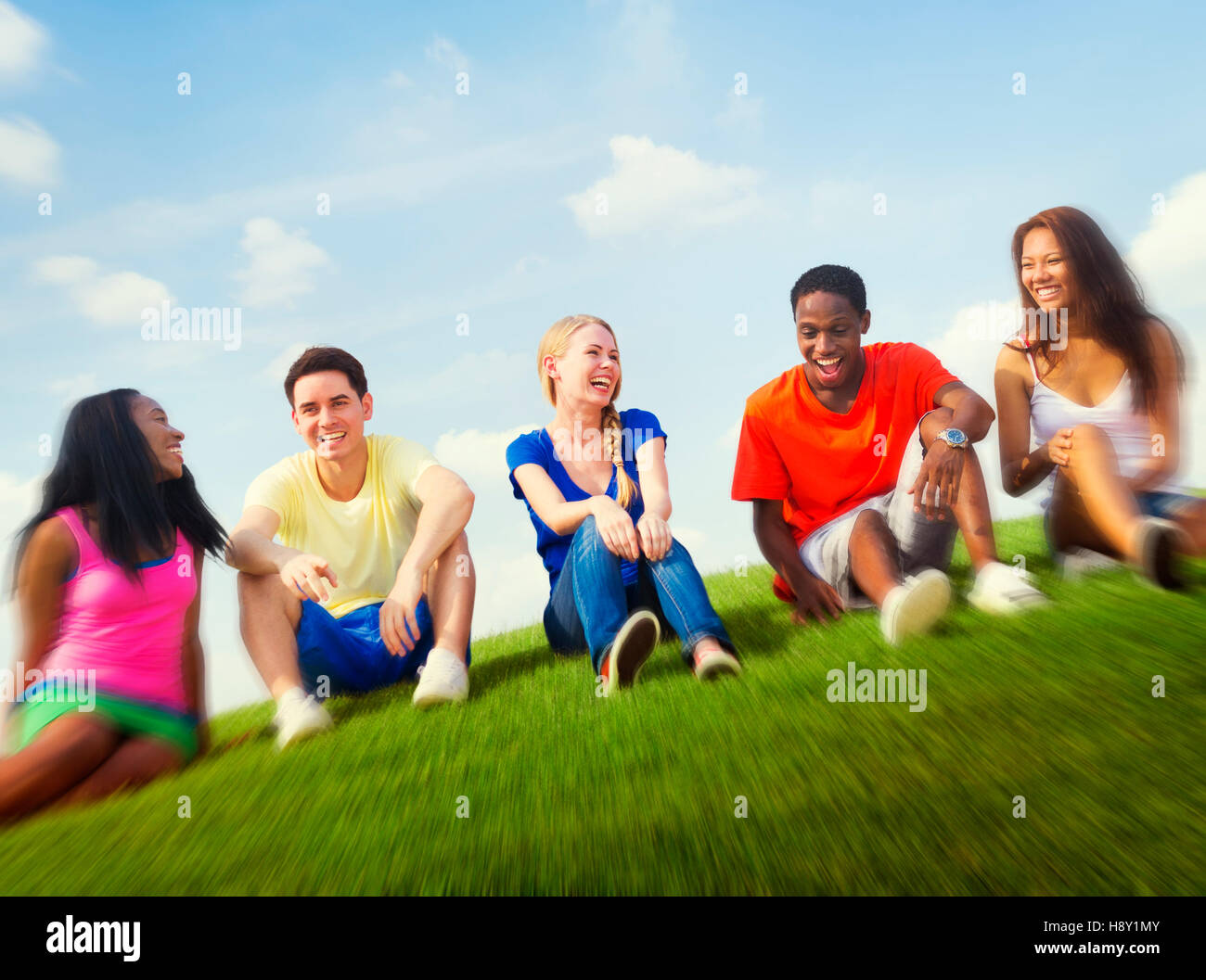 Teenage Celebration Friendship Togetherness Unity Concept Stock Photo ...