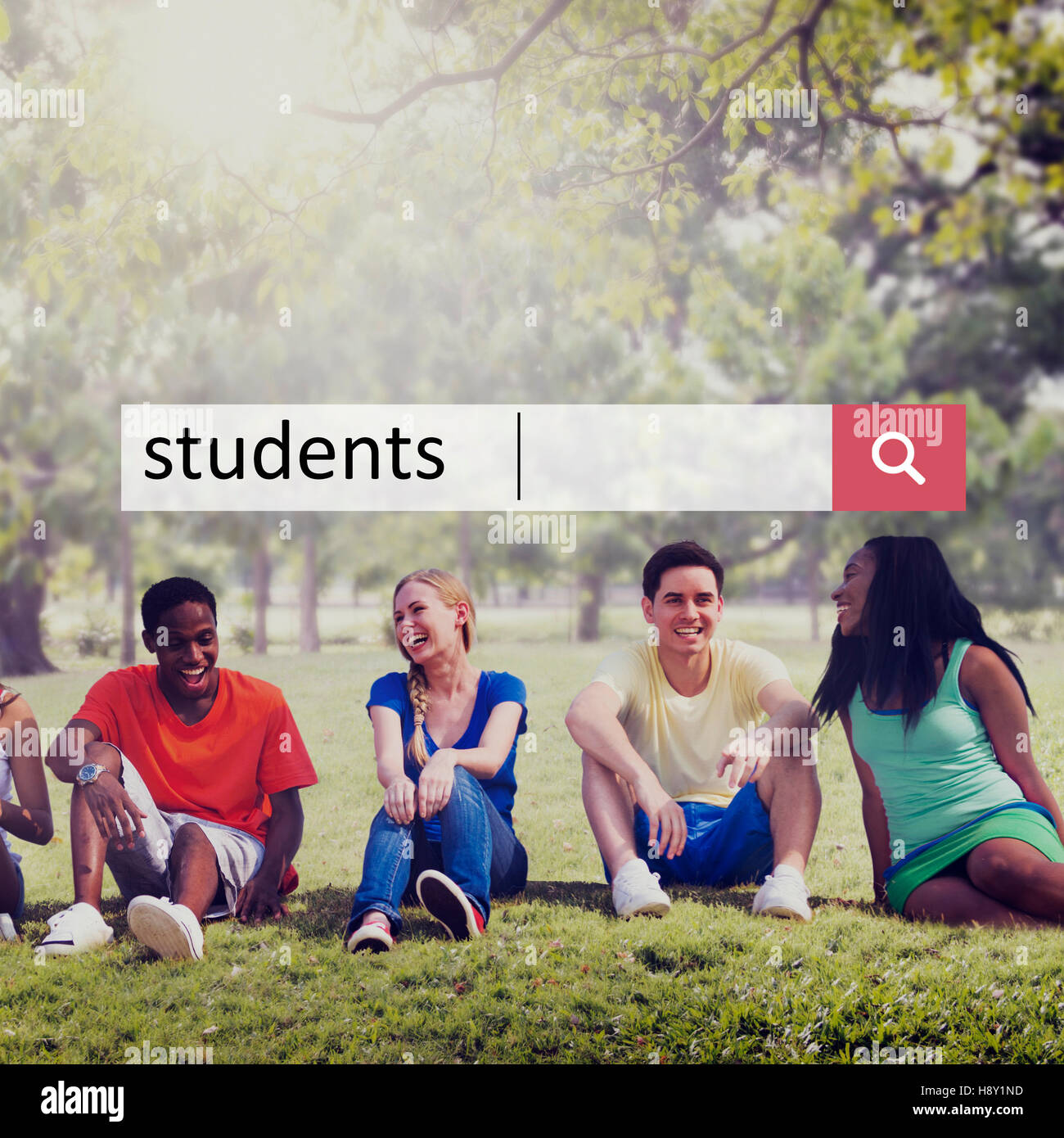 Students Friendship Team Relaxation Holiday Concept Stock Photo - Alamy