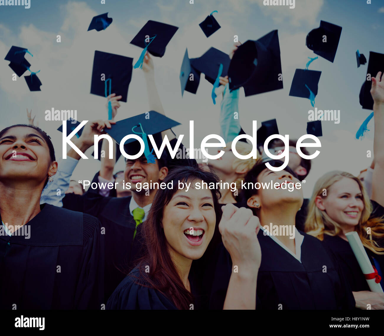 Knowledge Learn Education People Graphic Concept Stock Photo - Alamy