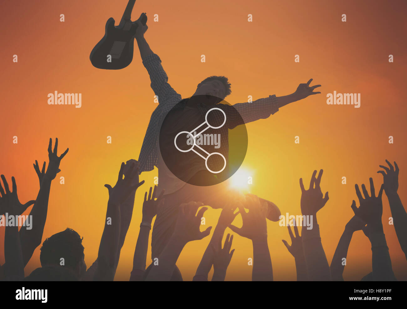 Share Connection Technology Sharing Global Communications Concept Stock ...