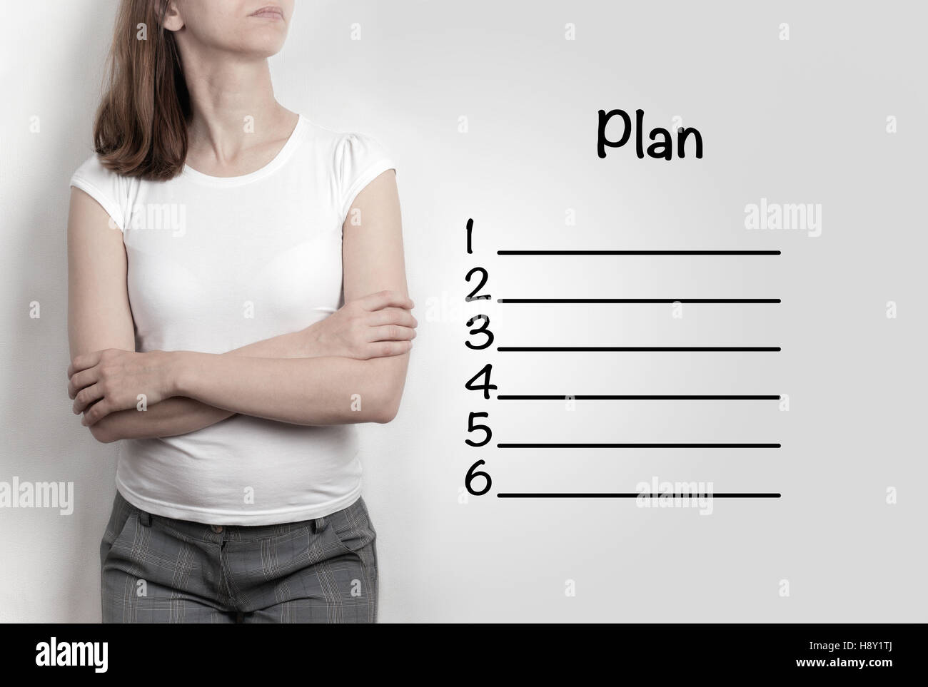 business woman and plan Stock Photo - Alamy