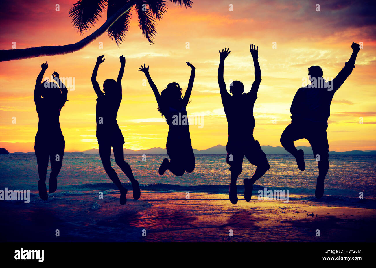 People Celebration Beach Party Summer Vacation Concept Stock Photo - Alamy