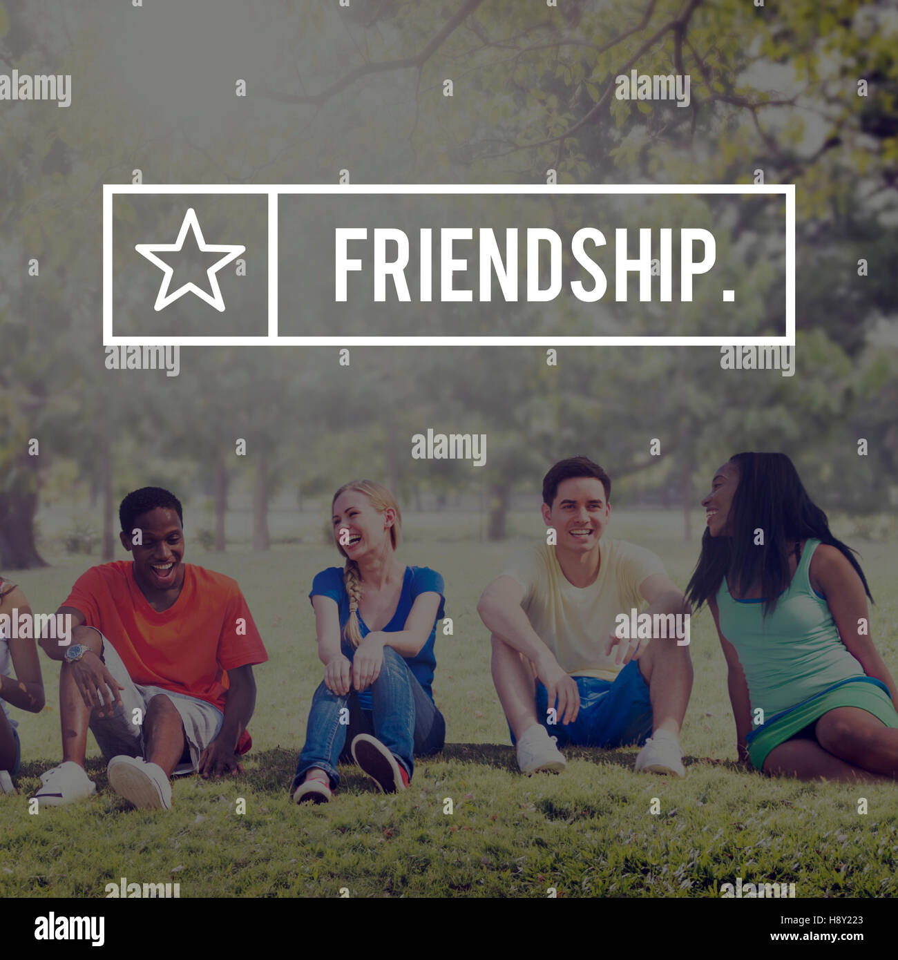 Friends Friendship Friendly Gang Group Concept Stock Photo - Alamy