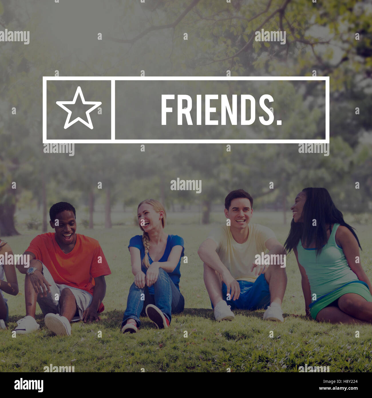 Friends Friendship Friendly Gang Group Concept Stock Photo - Alamy