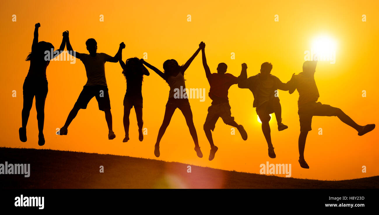 People Friends Friendship Playing Playful Walking Concept Stock Photo ...