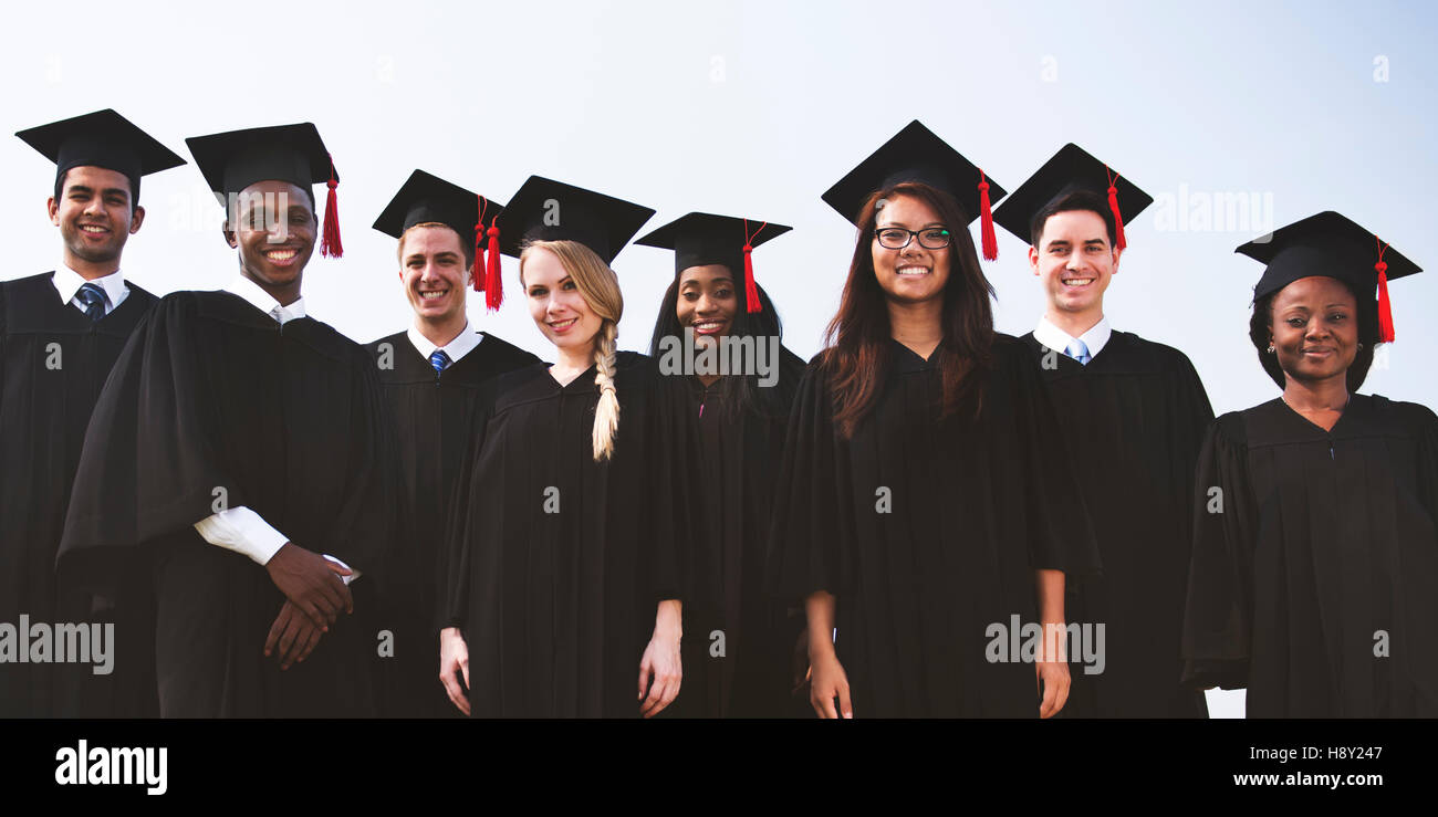 Students Graduation Success Achievement Concept Stock Photo - Alamy