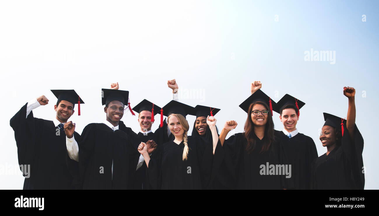 Students Graduation Success Achievement Concept Stock Photo - Alamy