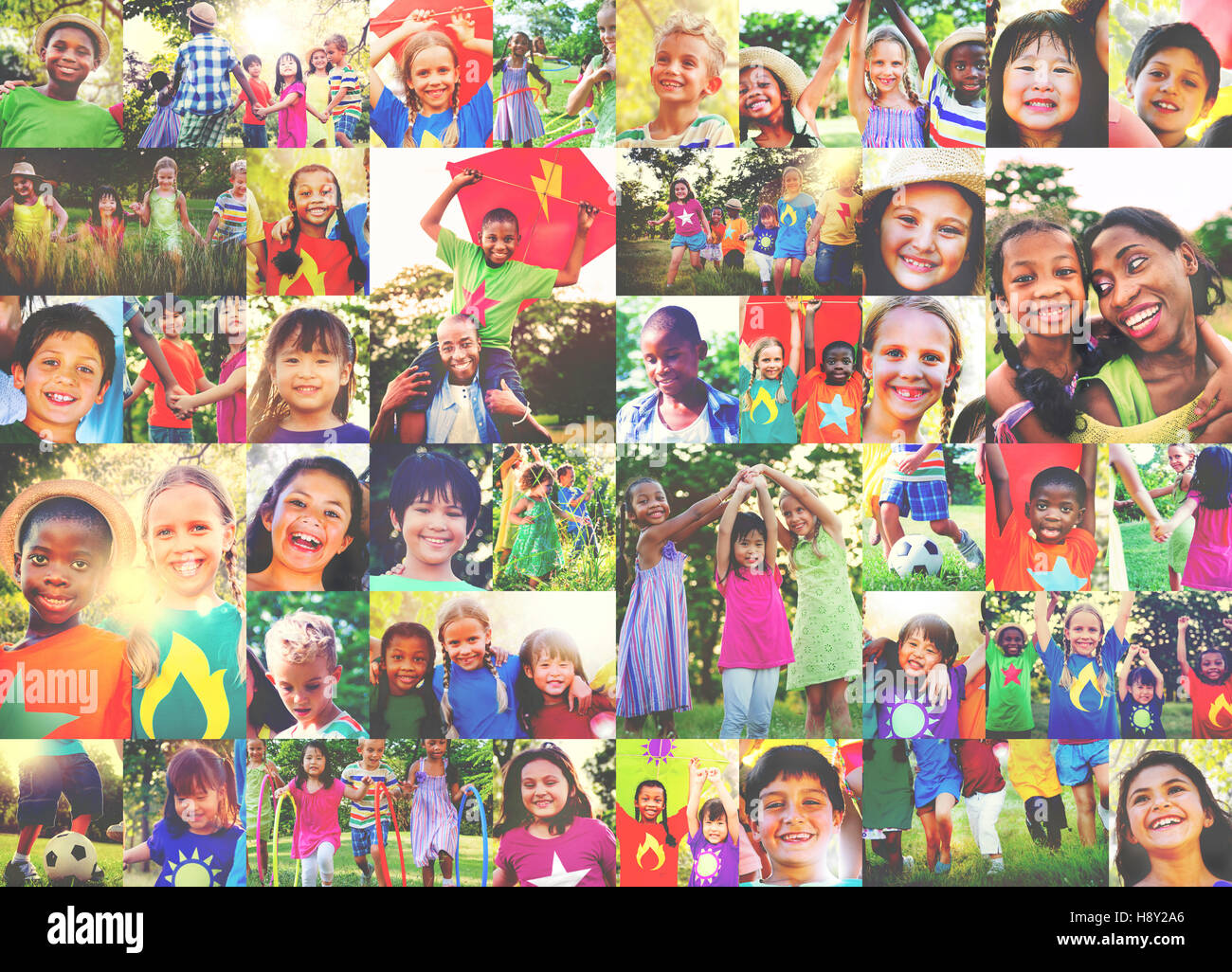 Children Family Enjoyment Playful Summer Casual Concept Stock Photo - Alamy