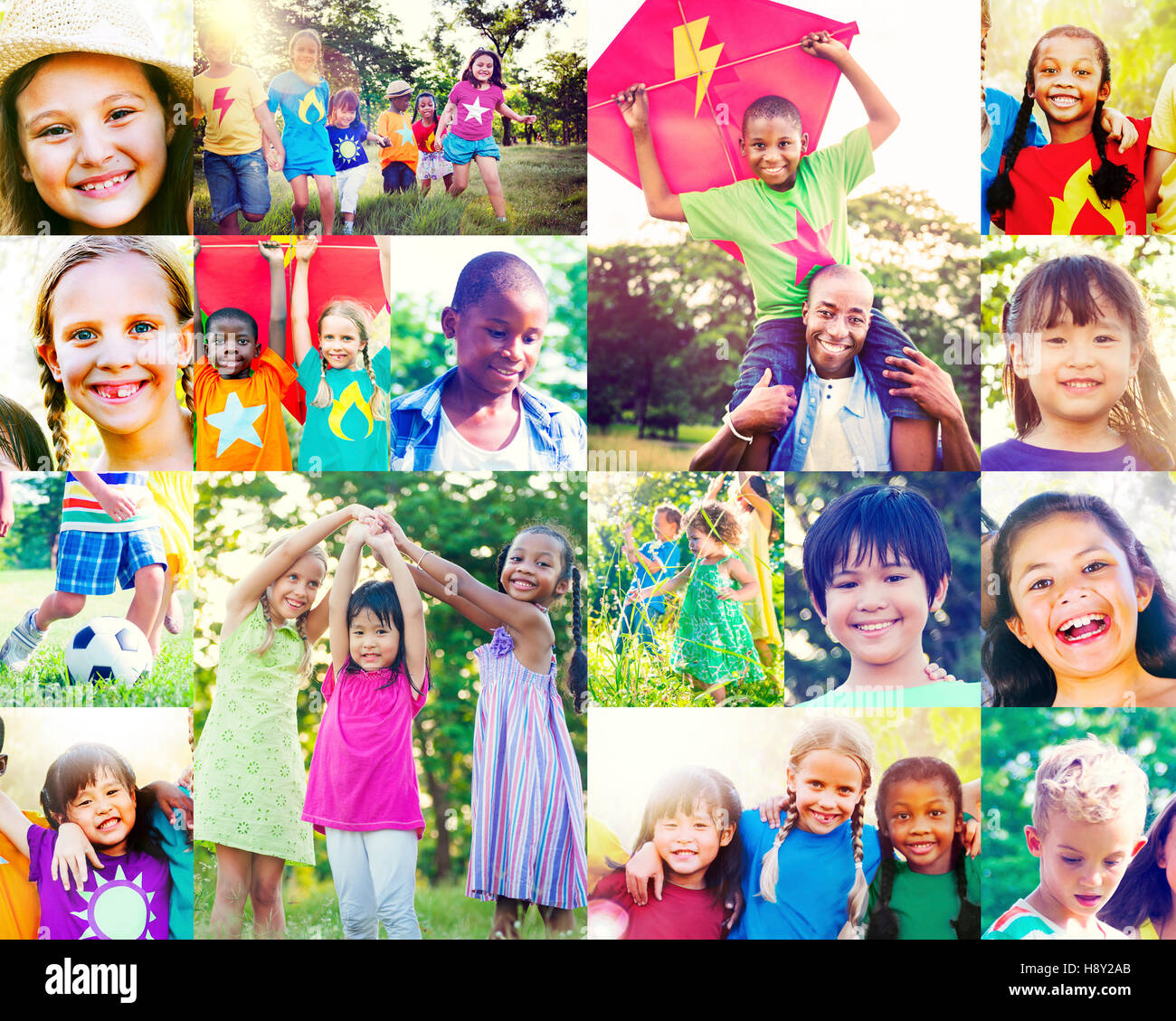 Children Family Enjoyment Playful Summer Casual Concept Stock Photo - Alamy