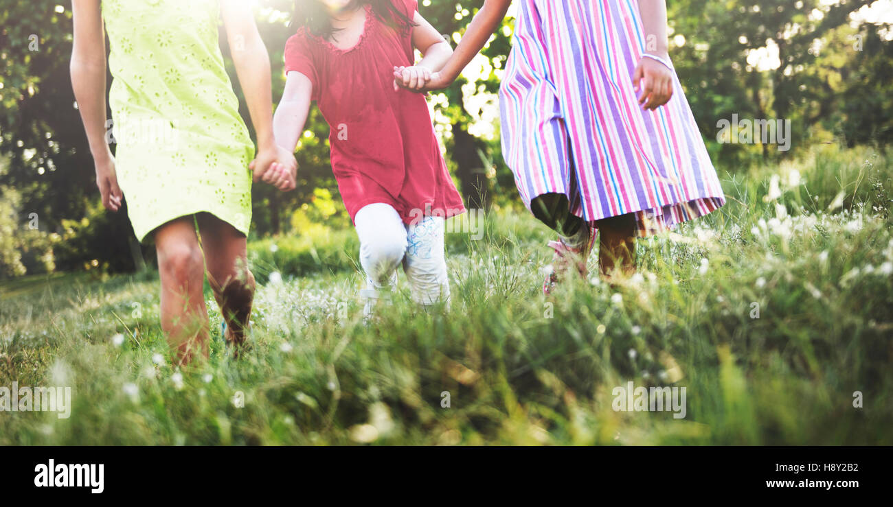 Children Friendship Togetherness Smiling Happiness Concept Stock Photo ...