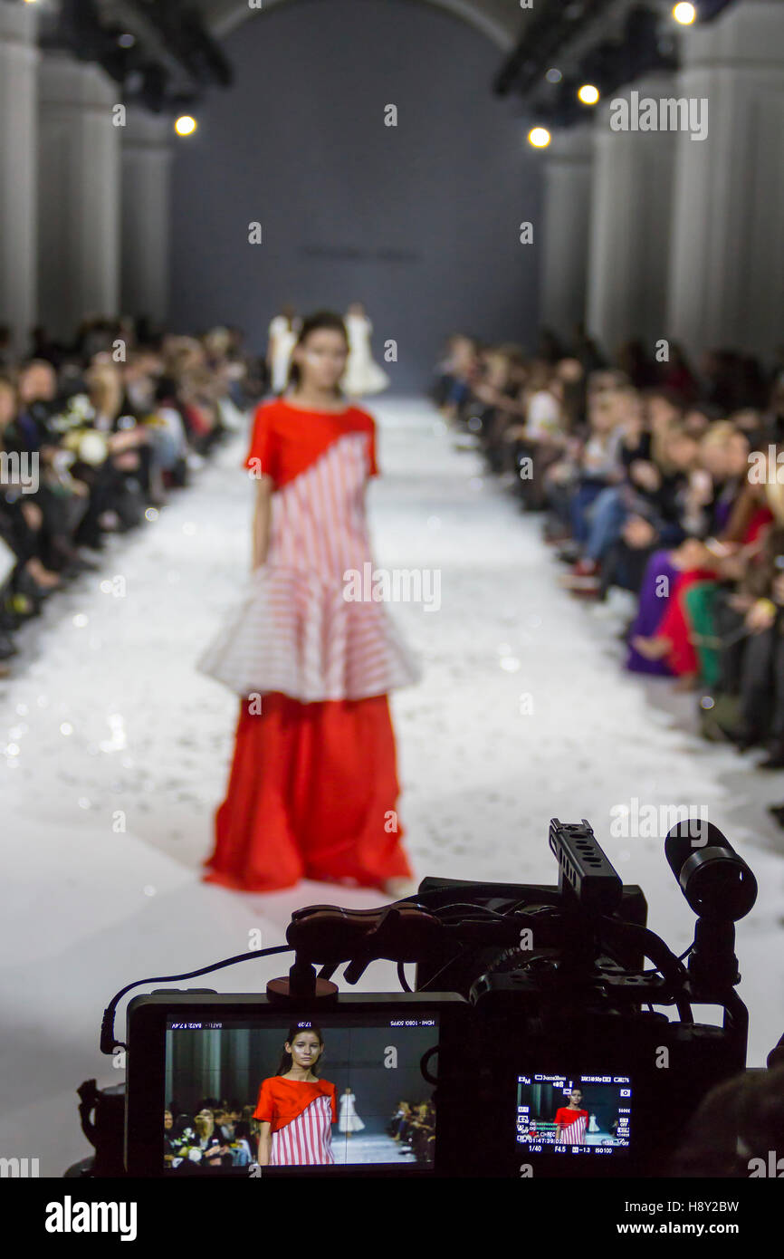 KYIV, UKRAINE - OCTOBER 13, 2016: Televison camera broadcasting a show ...