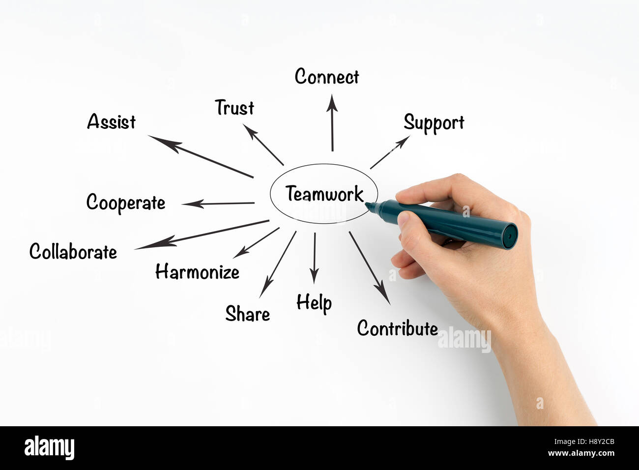 teamwork concept on a white background Stock Photo - Alamy