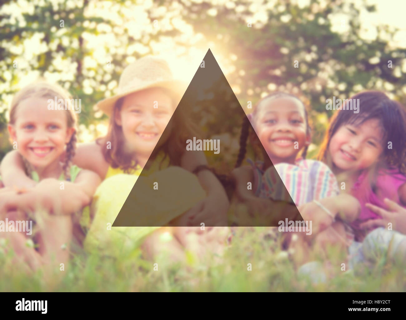 Summer Togetherness Friendship Triangle Copy Space Concept Stock Photo ...