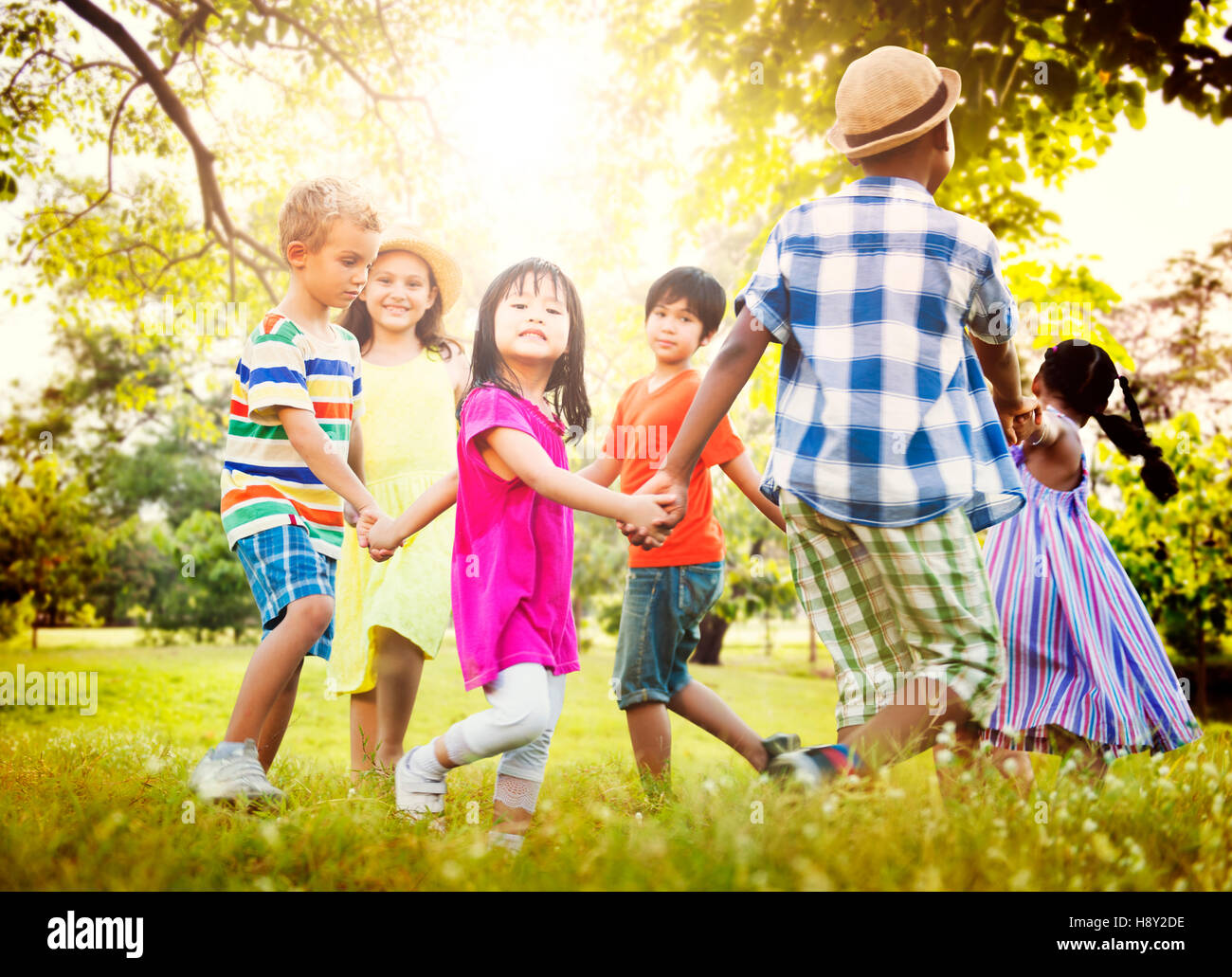 Children Friendship Togetherness Game Happiness Concept Stock Photo - Alamy
