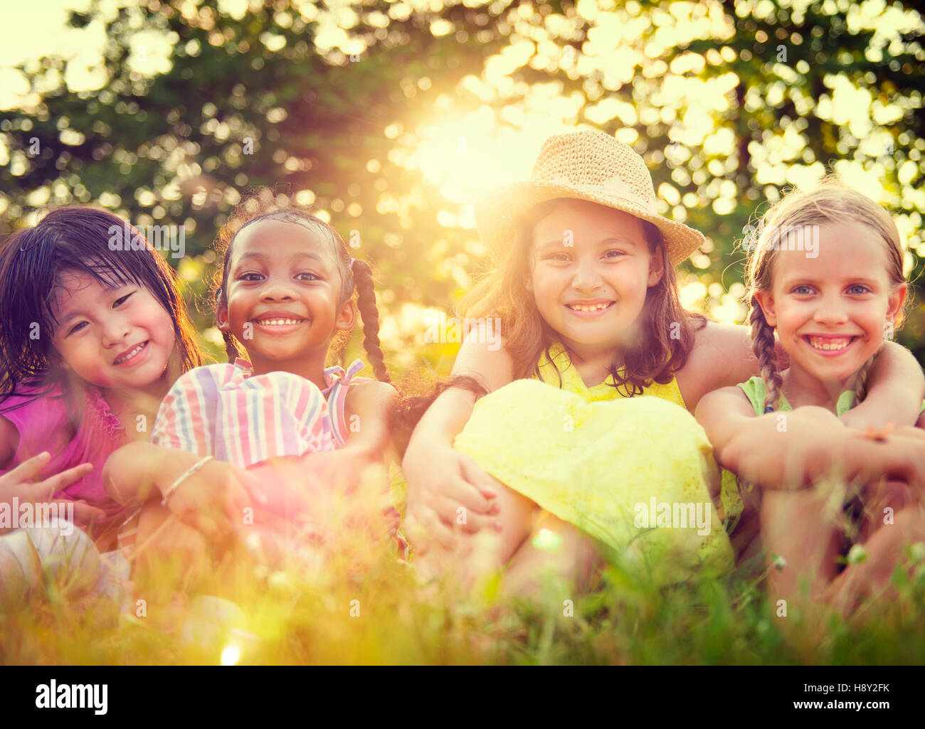 Kids Children Playing Happiness Concept Stock Photo - Alamy