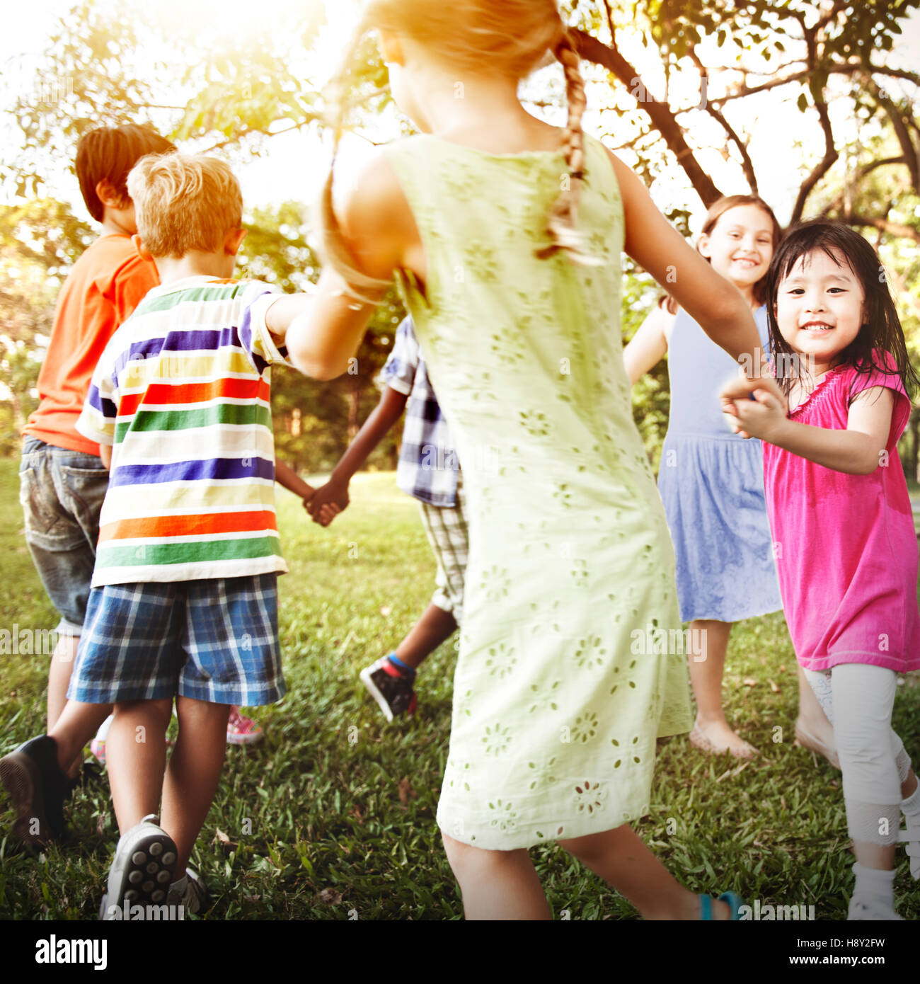 Children Friendship Togetherness Smiling Happiness Concept Stock Photo ...