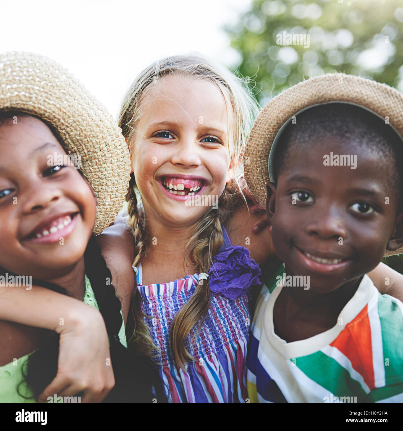Children Friendship Togetherness Smiling Happiness Concept Stock Photo ...