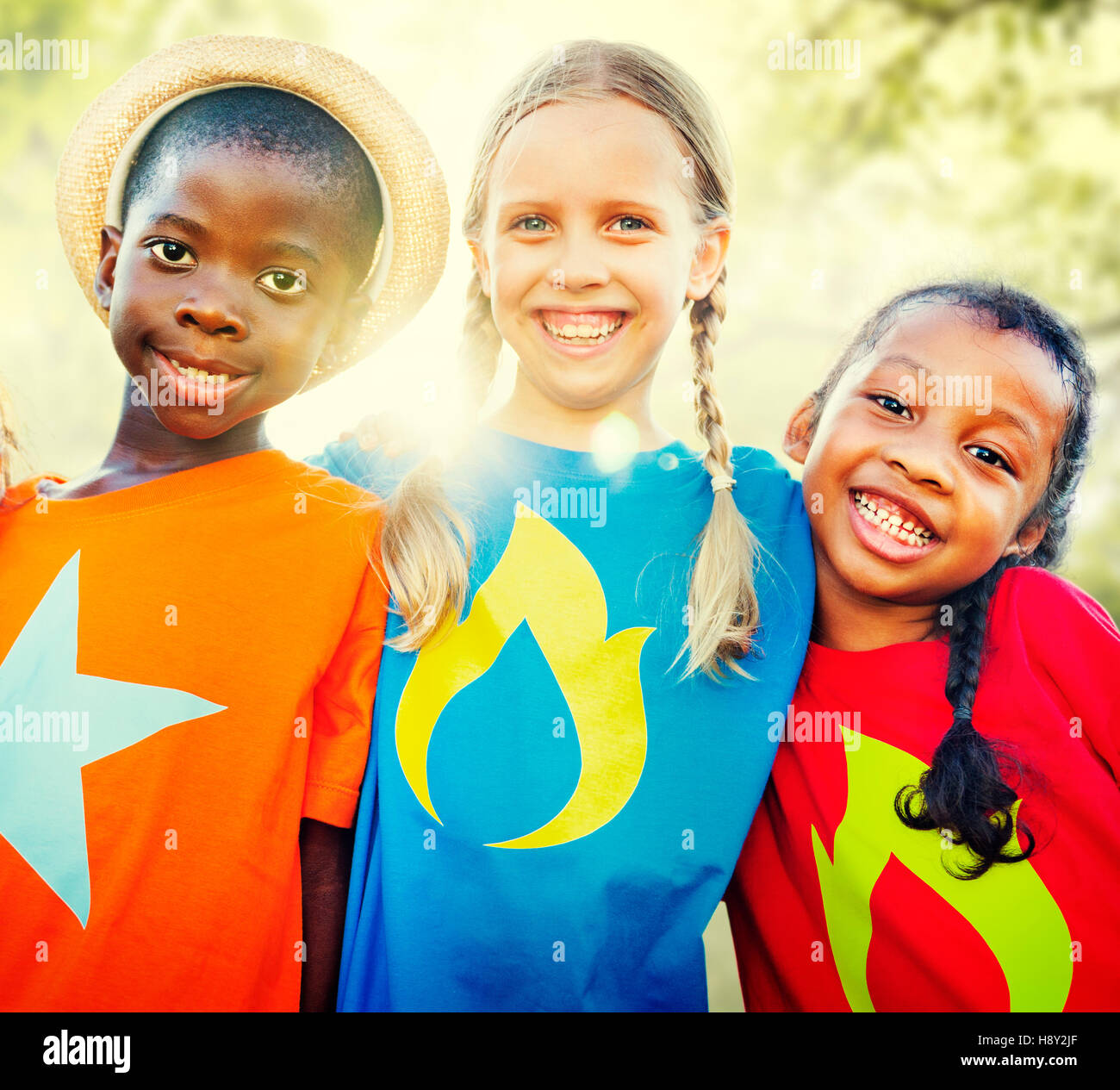 Children Friendship Togetherness Smiling Happiness Stock Photo - Alamy