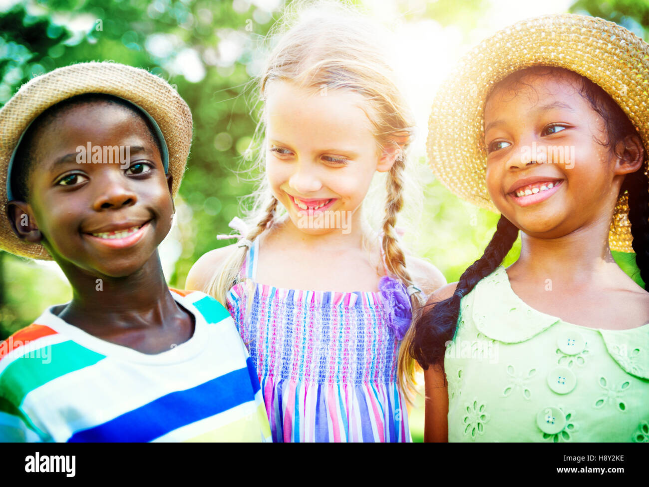 Children Friendship Togetherness Smiling Happiness Stock Photo - Alamy