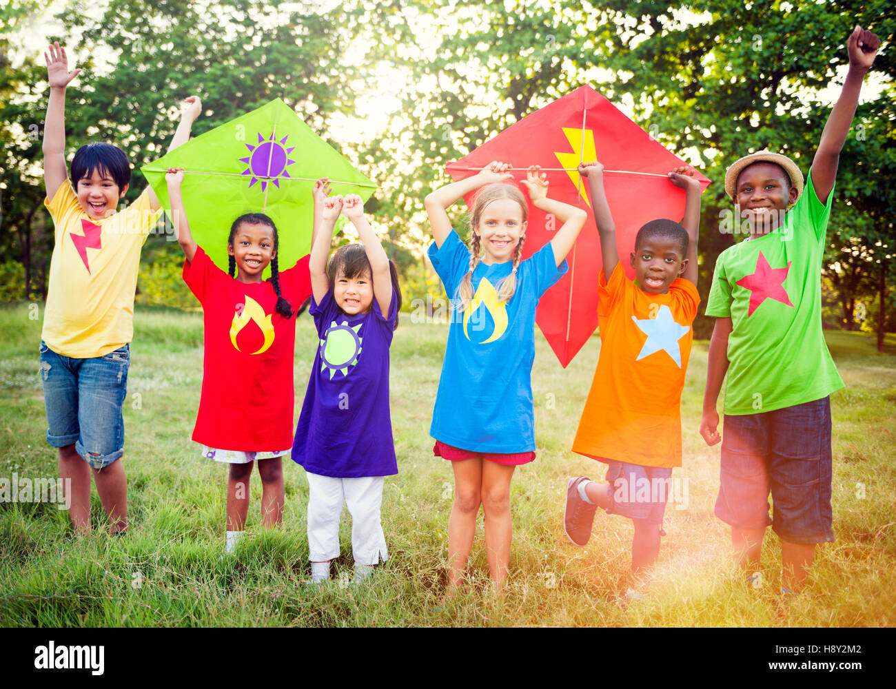 Kids Children Playing Happiness Concept Stock Photo - Alamy
