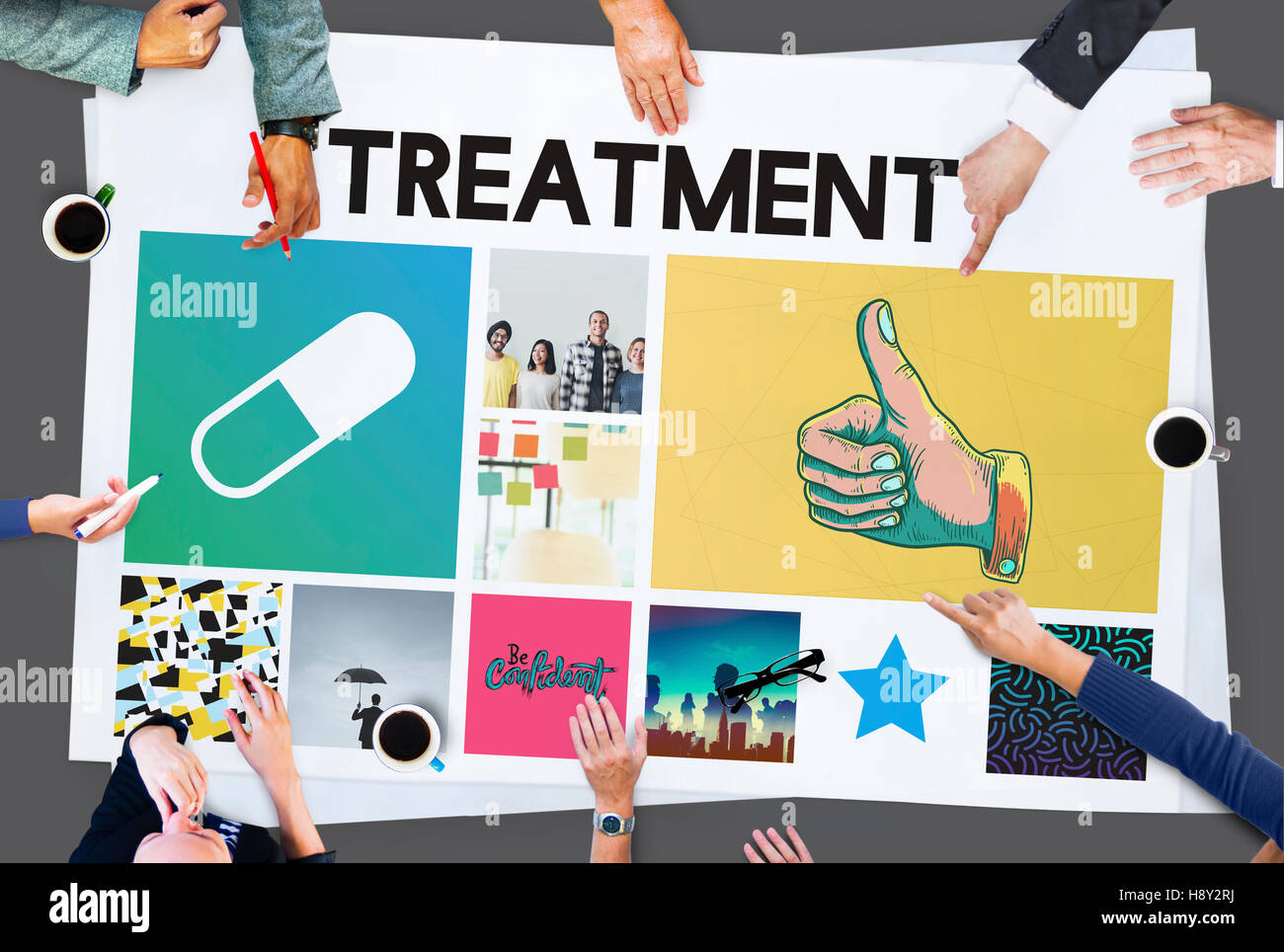 Pills Drugs Medication Cure Treatment Healthcare Concept Stock Photo ...